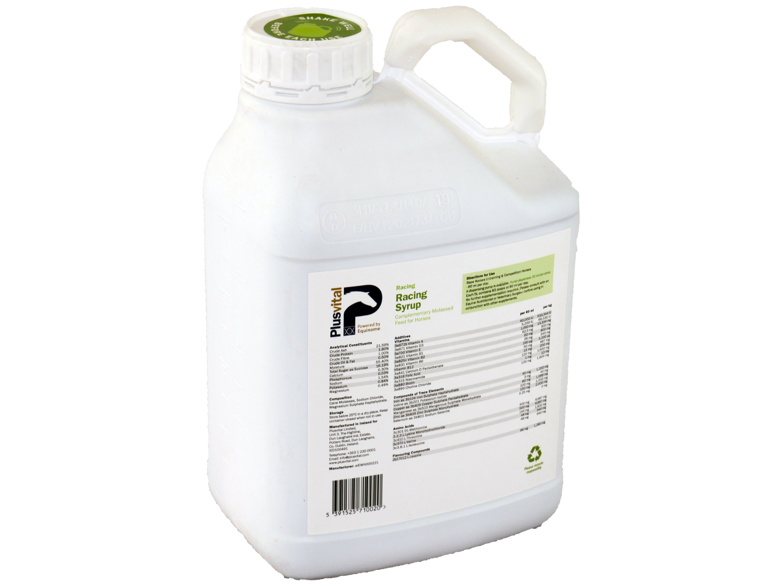 Plusvital Racing Syrup 5 litre - abcsaddlery.co.uk